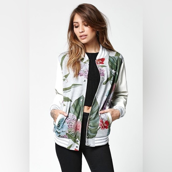 adidas Originals | Jackets & Coats | Adidas Originals Floral Varsity ...